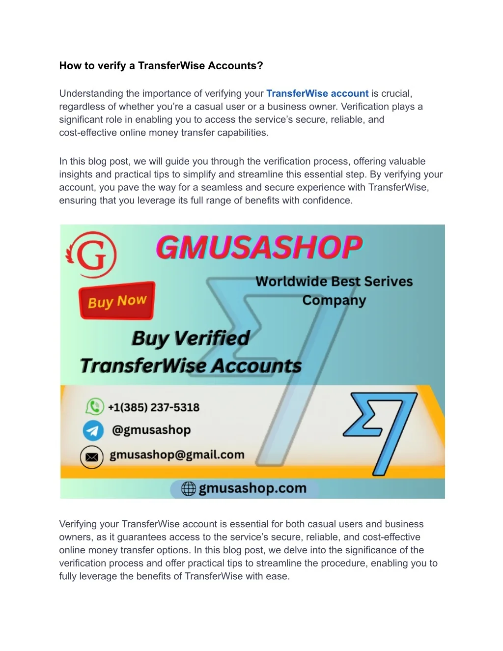 PPT - Buy Verified TransferWise Accounts PowerPoint Presentation, free ...