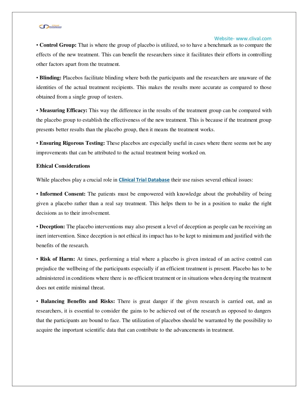 PPT - The Role of Placebos in Clinical Trials Ethics and Efficacy ...