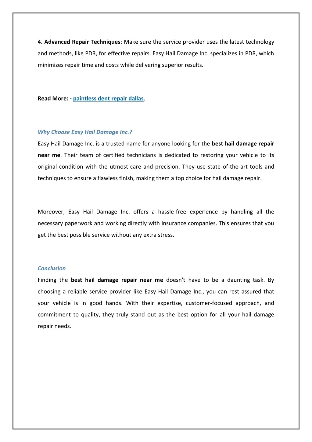 PPT - Hail Dent Repair Frisco | Easy Dent Removal PowerPoint ...