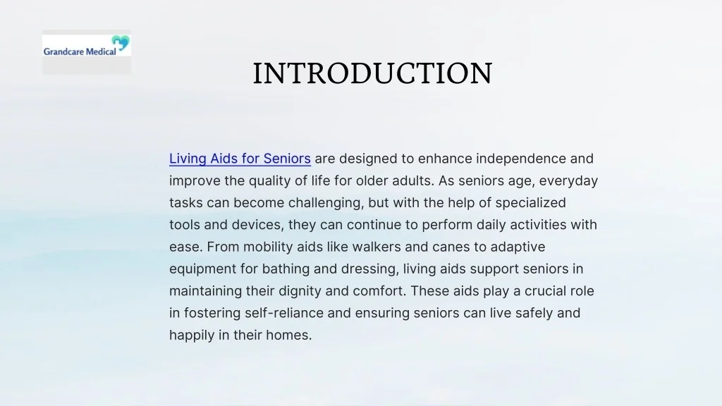 PPT - Living Aids for Seniors: Enriching Daily Life PowerPoint ...