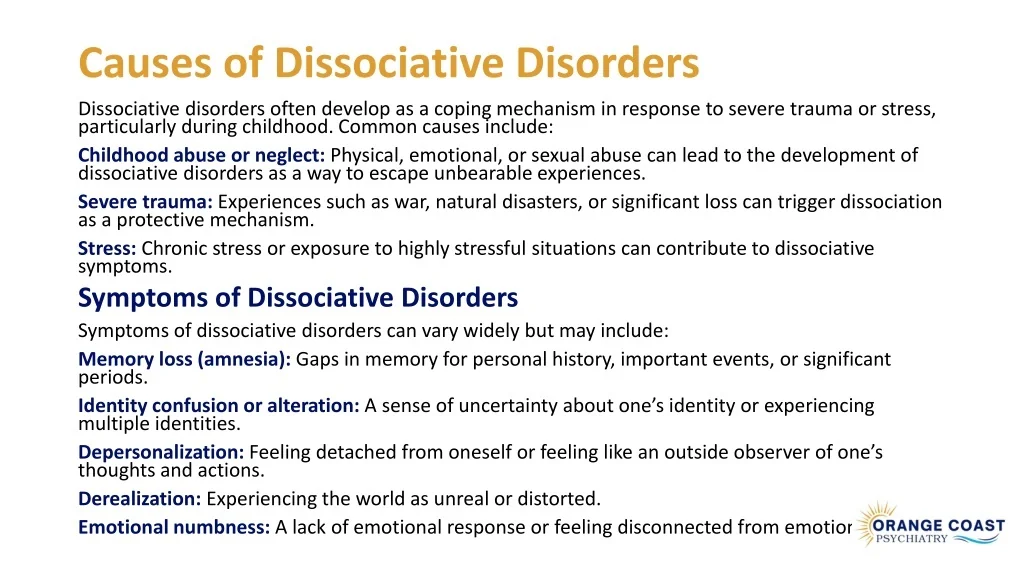 PPT - Dissociative Disorder and Its Impact on Mental Health PowerPoint ...