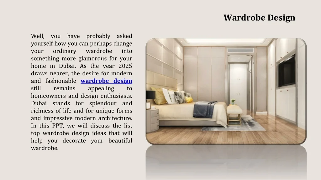 PPT - Top Wardrobe Design Ideas for Your Dubai Home PowerPoint Presentation - ID:13560407