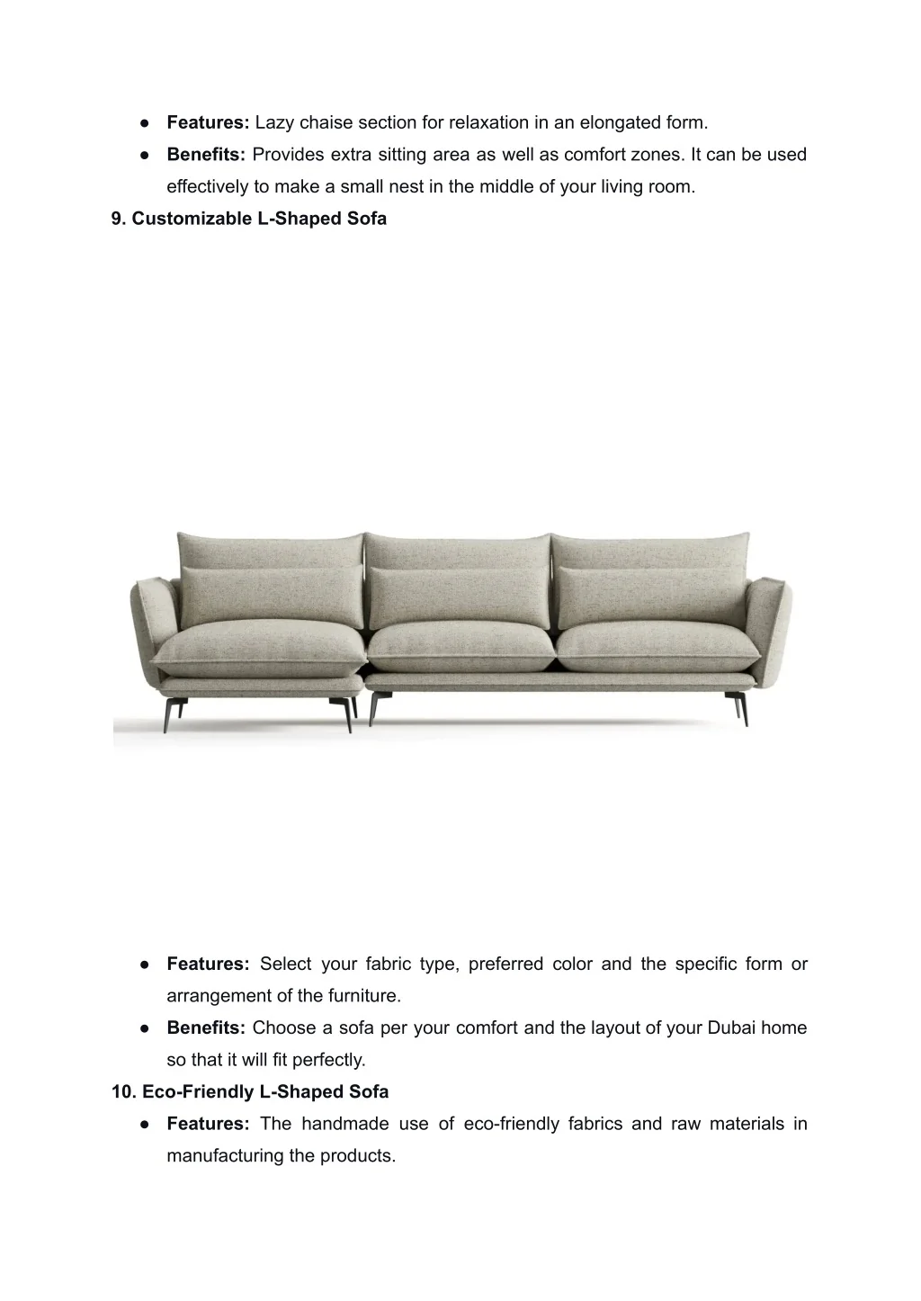 PPT - 10 Stylish L-Shaped Sofas to Maximise Space in Your Dubai Home ...