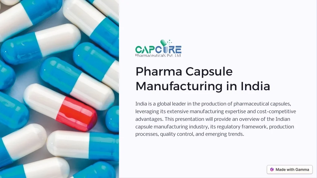 PPT - Pharma Capsule Manufacturing in India PowerPoint Presentation ...