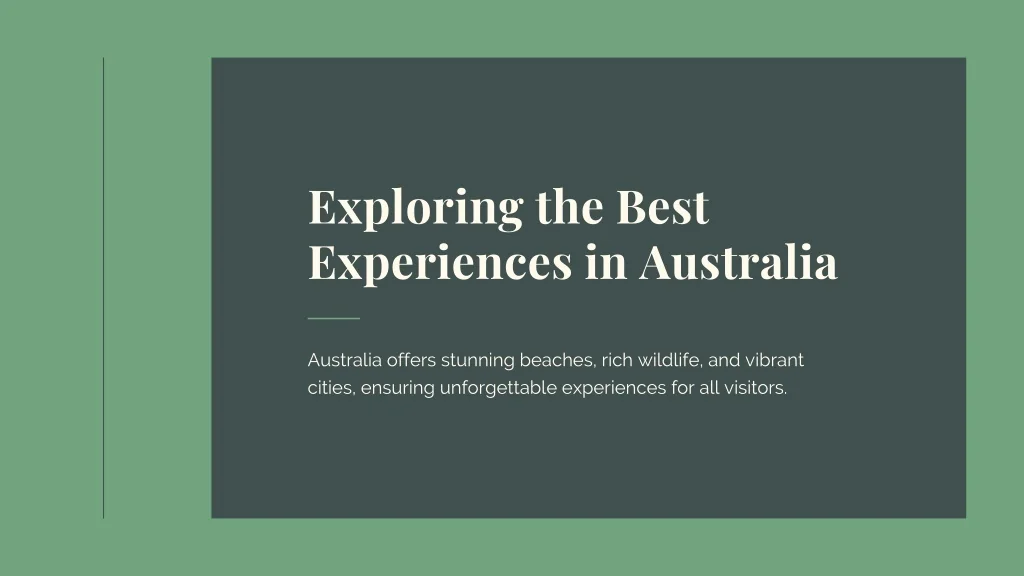PPT - Top ten best things to do in australia PowerPoint Presentation ...