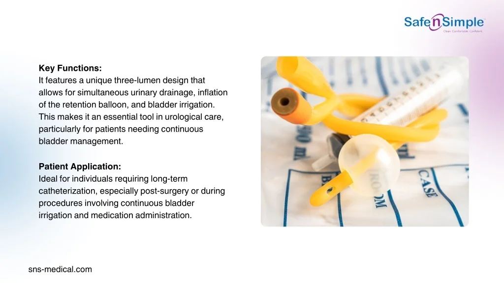 PPT - Premium Silicone Three-Way Foley Catheter for Safe and Effective ...