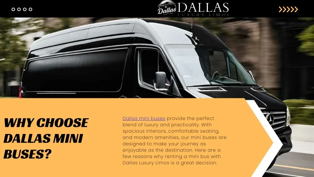 PPT - Discover the Ultimate Mini Bus Rental Experience in Dallas with ...