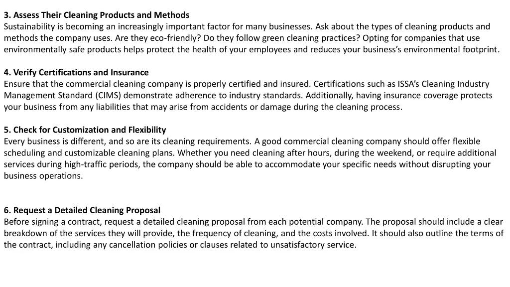 PPT - How to Choose a Commercial Cleaning Company for Your Business ...