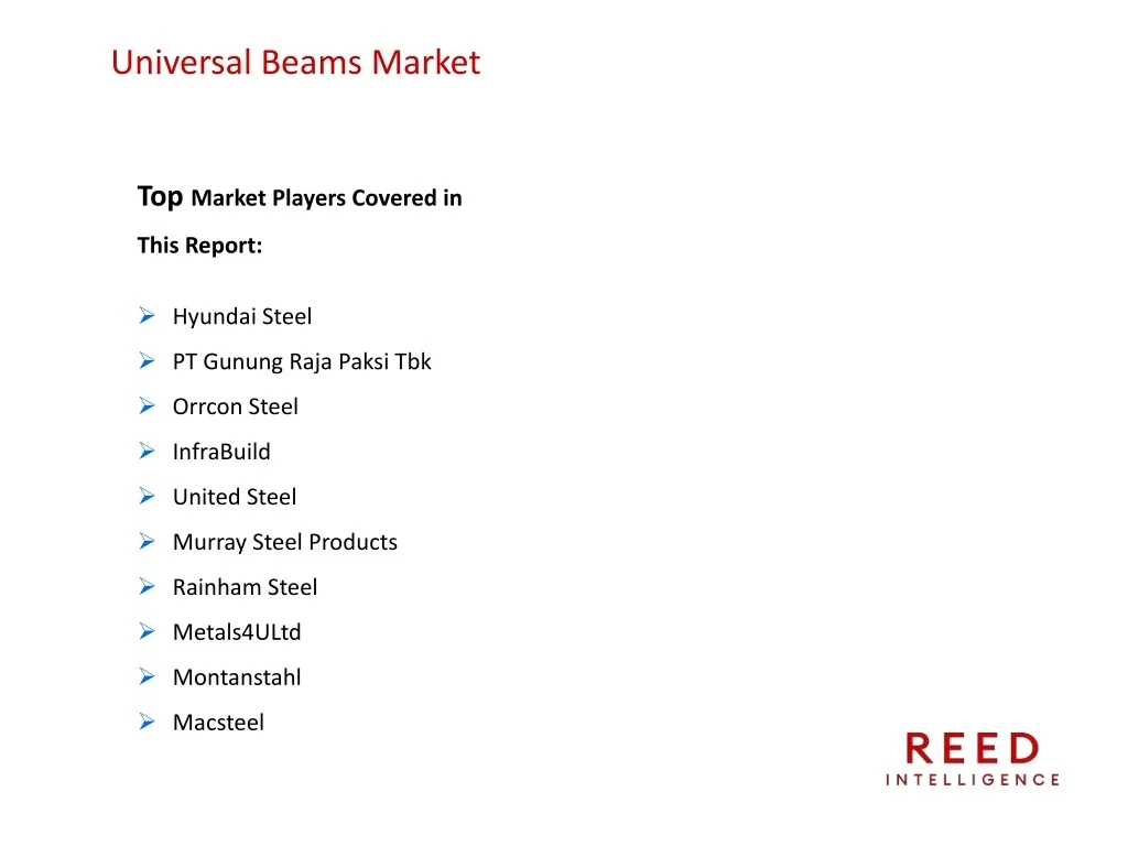 PPT - Universal Beams Market PowerPoint Presentation, free download ...