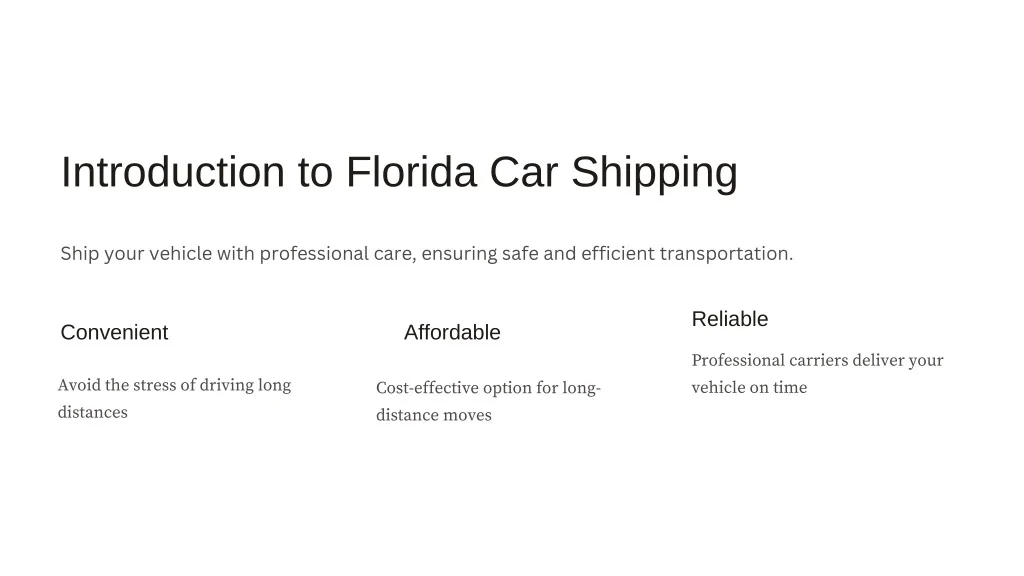 PPT - Florida-Car-Shipping PowerPoint Presentation, free download - ID ...