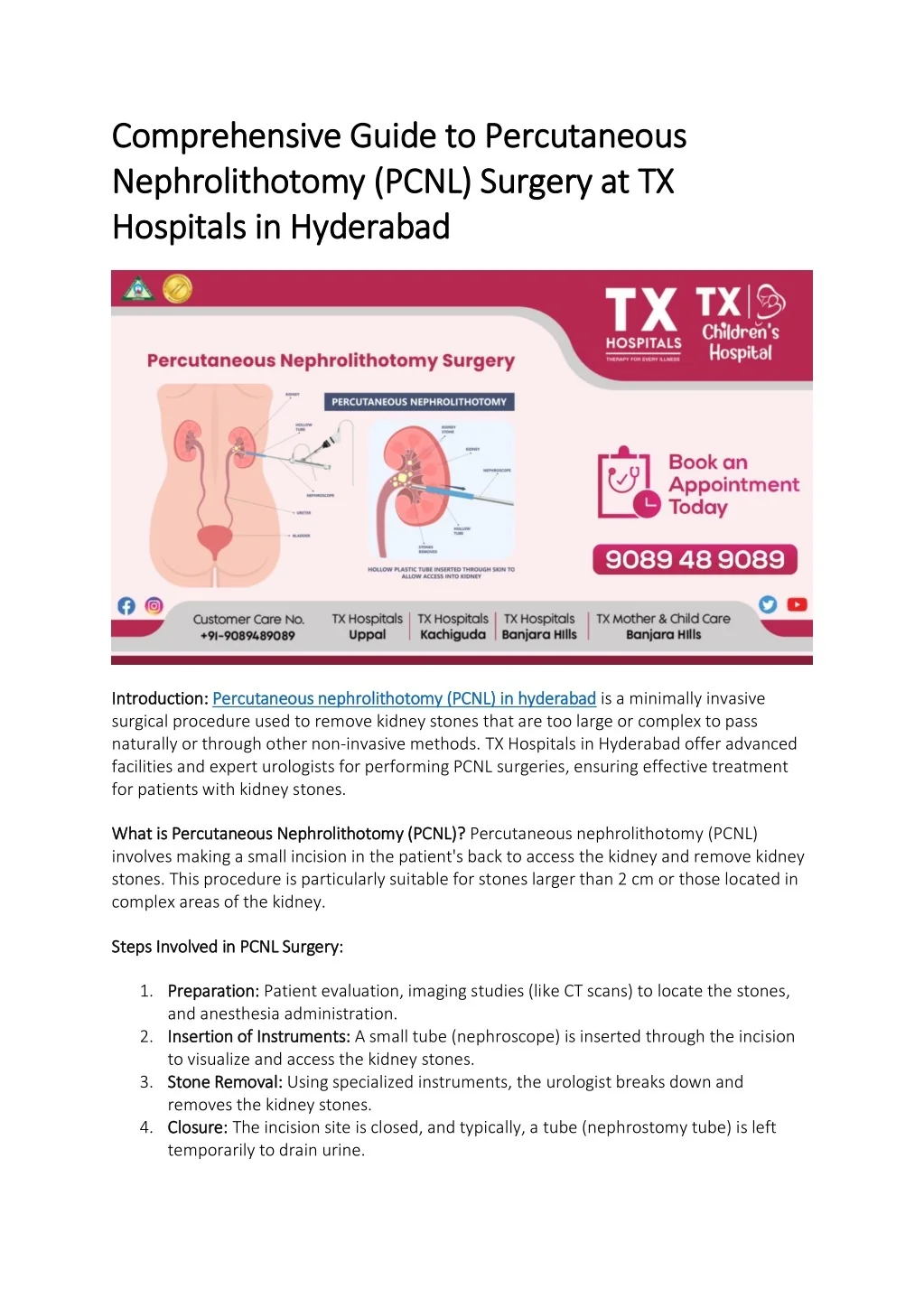 PPT - Percutaneous Nephrolithotomy Surgery in Hyderabad PowerPoint ...