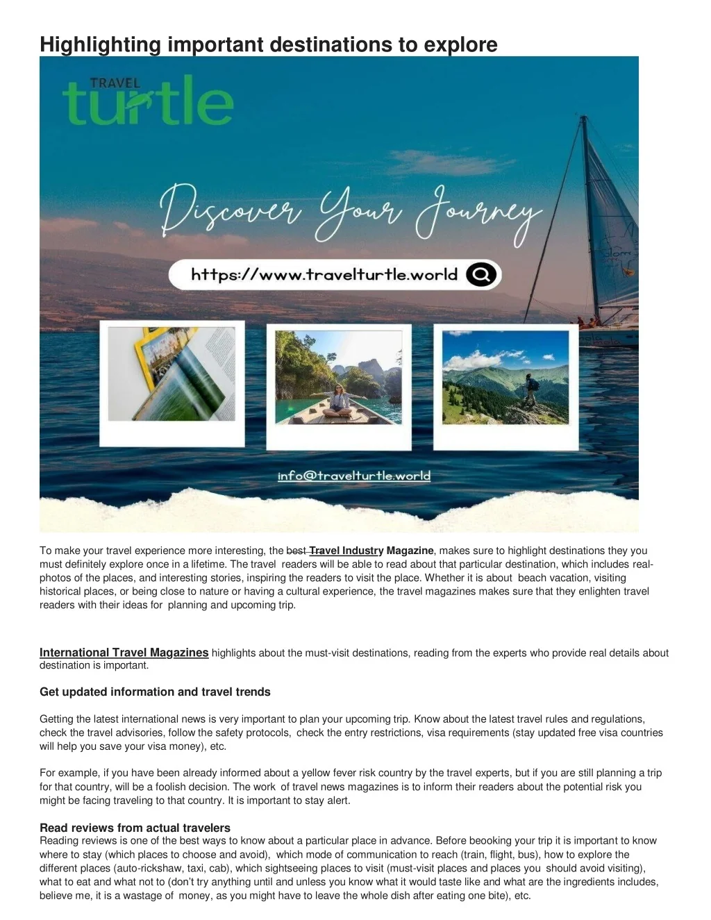 PPT - Why Global Travelers Depend on International Travel Magazines for ...