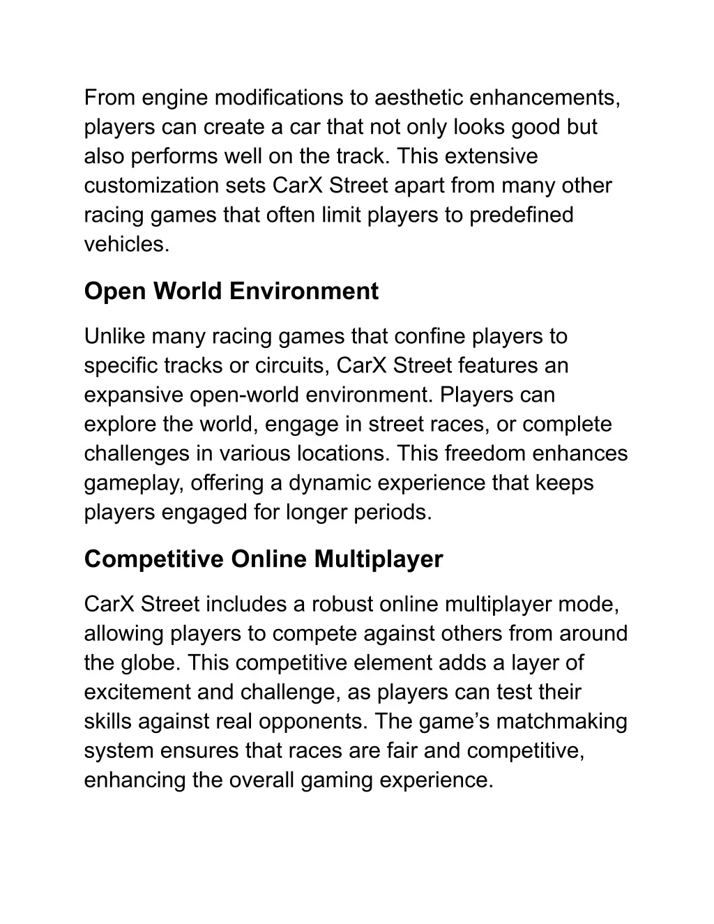 PPT - What Makes CarX Street Different from Other Racing Games ...