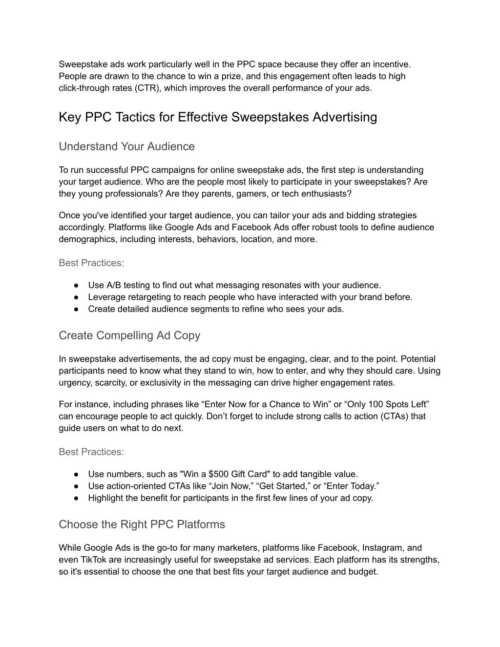 PPT - Winning Tactics for PPC in Sweepstakes Advertising PowerPoint ...