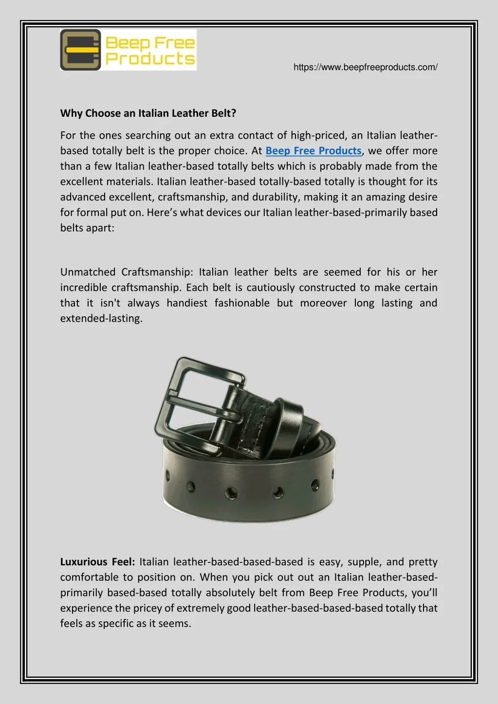 PPT - Top Brown & Italian Leather Belts for Formal Wear with Beep Free ...