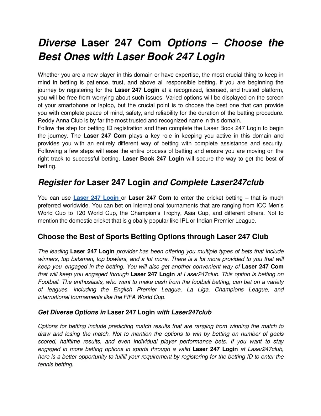 PPT - Laser247club: How To Be Master In Your Laser 247 Login PowerPoint ...