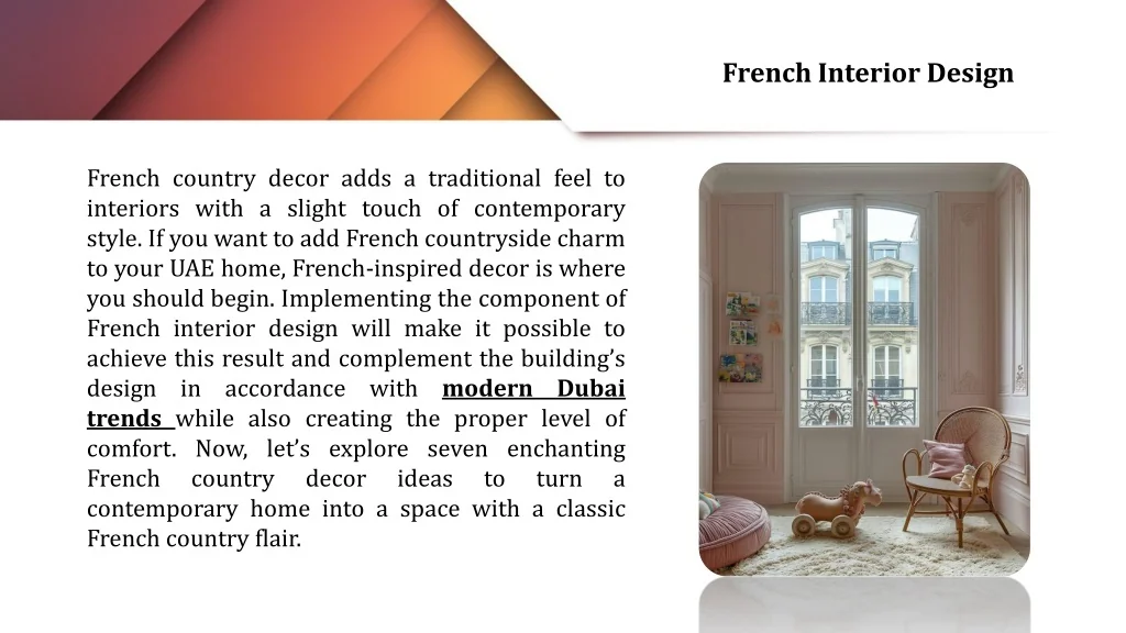PPT - Top French Country Decor Ideas Perfect for Dubai’s Modern Homes ...