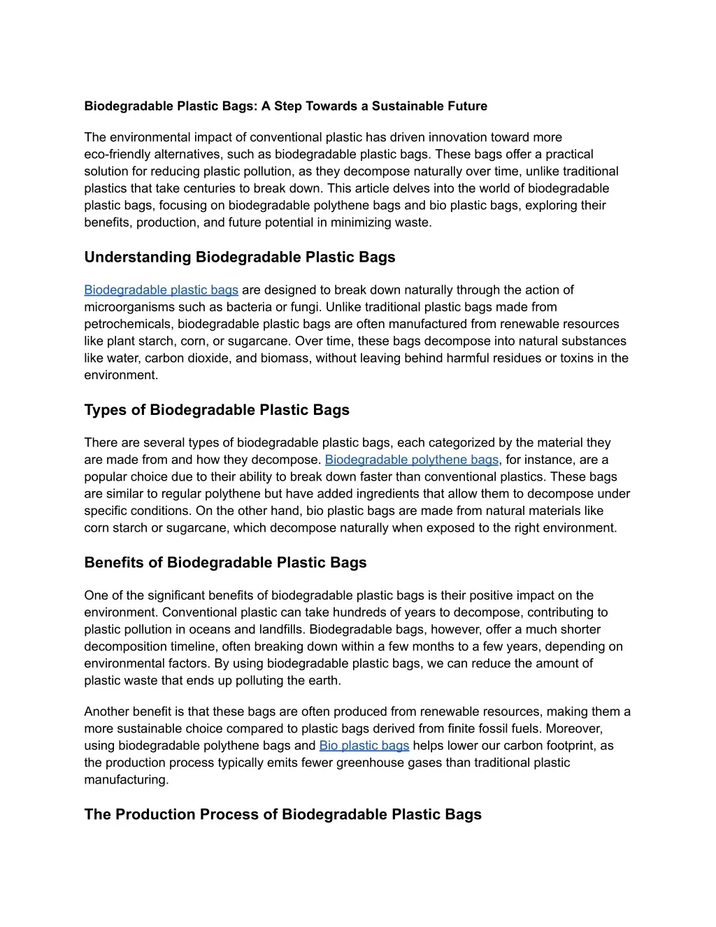 PPT - Biodegradable Plastic Bags_ A Step Towards a Sustainable Future ...