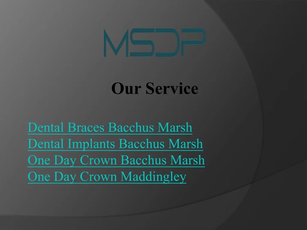 PPT - Get Your Confidence Back with Dental Implants Bacchus Marsh ...