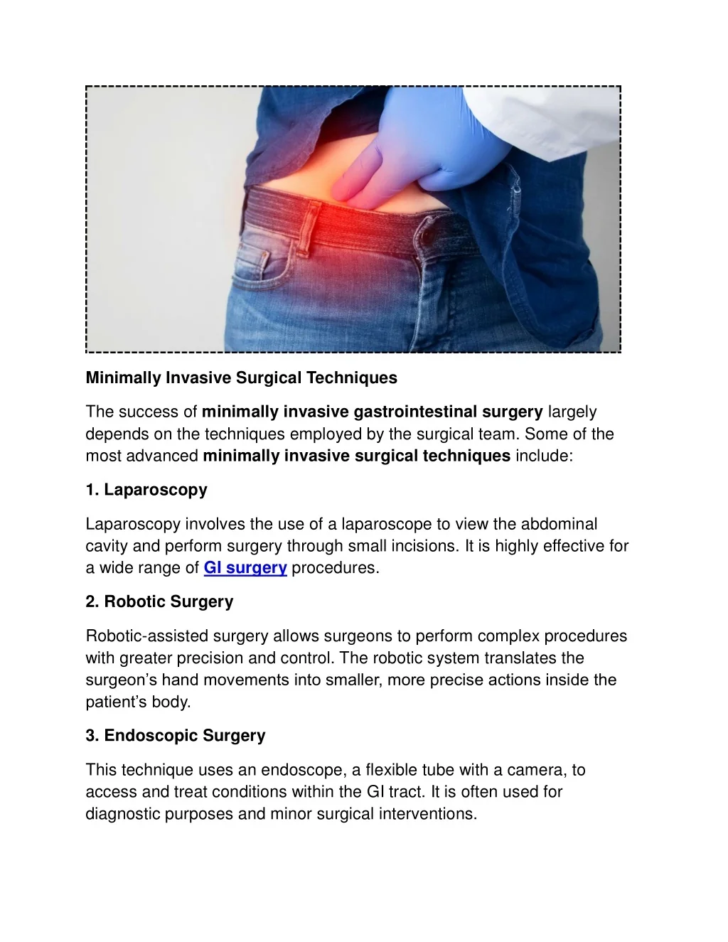 PPT - Minimally Invasive Gastrointestinal Surgery: Benefits and ...