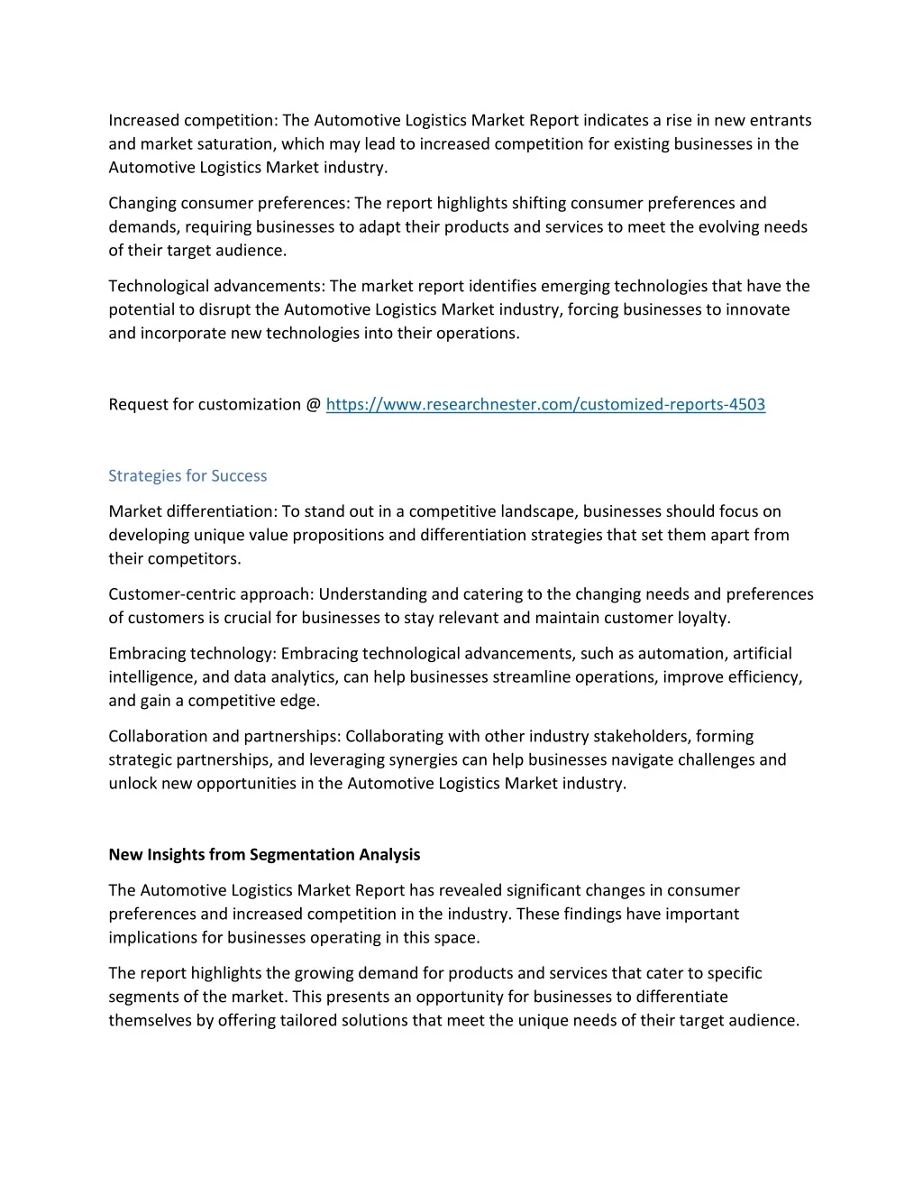 PPT - The Automotive Logistics Market,share,growth PowerPoint ...