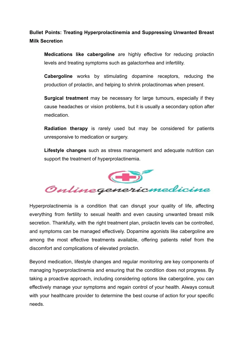PPT - Treating hyperprolactinemia and suppressing unwanted breast milk secretion PowerPoint ...
