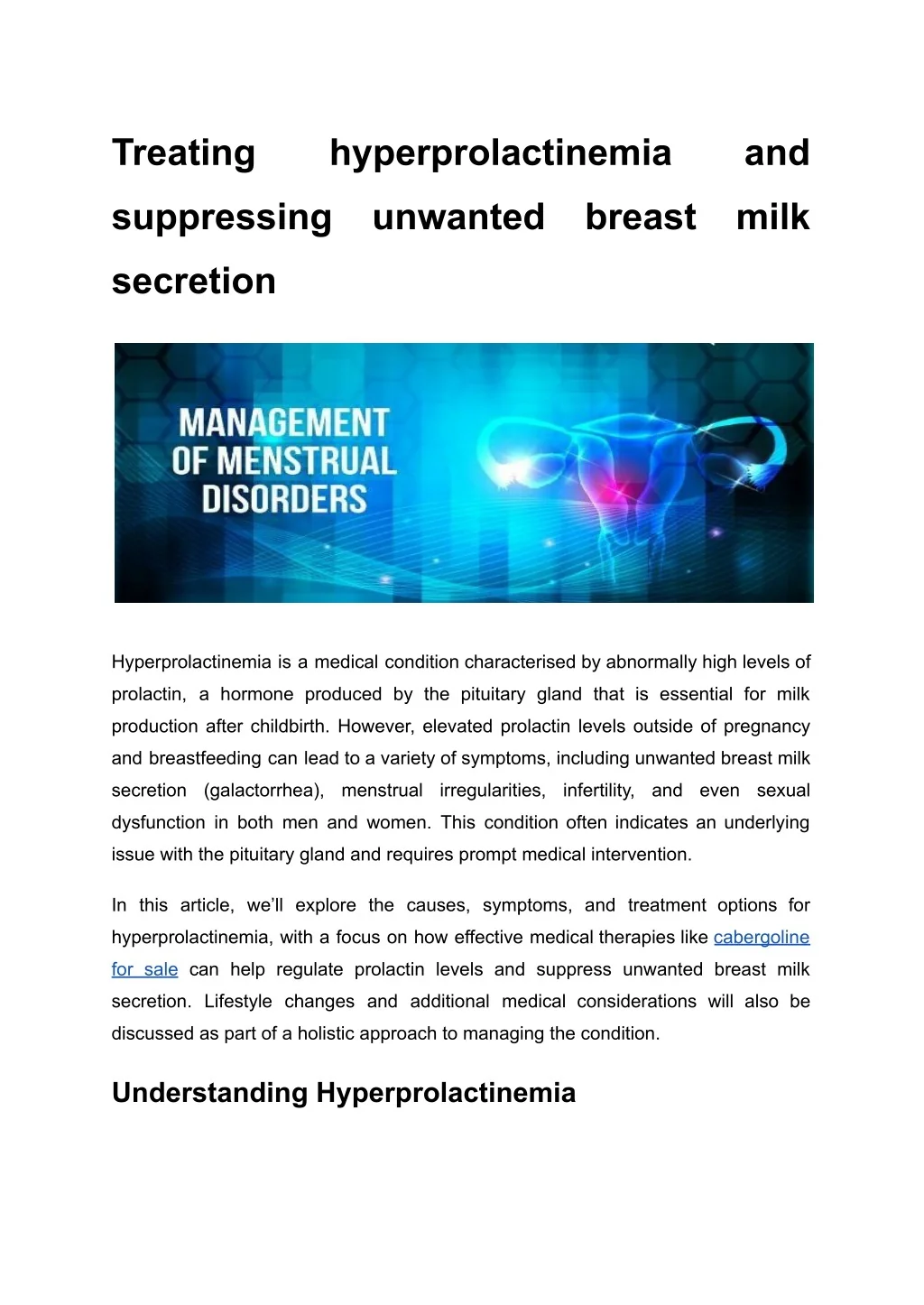 PPT - Treating hyperprolactinemia and suppressing unwanted breast milk secretion PowerPoint ...