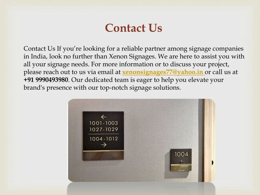 PPT - Signage Companies in India PowerPoint Presentation, free download ...