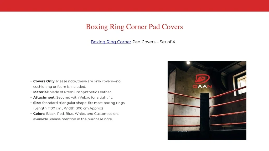 PPT - Boxing Ring Accessories: Essential Gear for Boxing and Martial ...