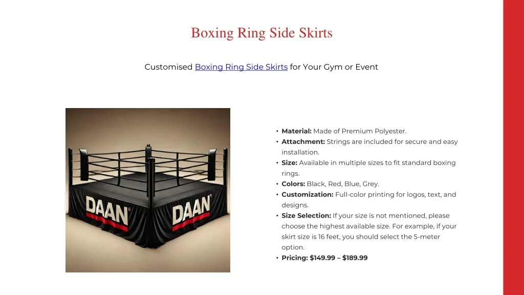 PPT - Boxing Ring Accessories: Essential Gear for Boxing and Martial Arts PowerPoint ...