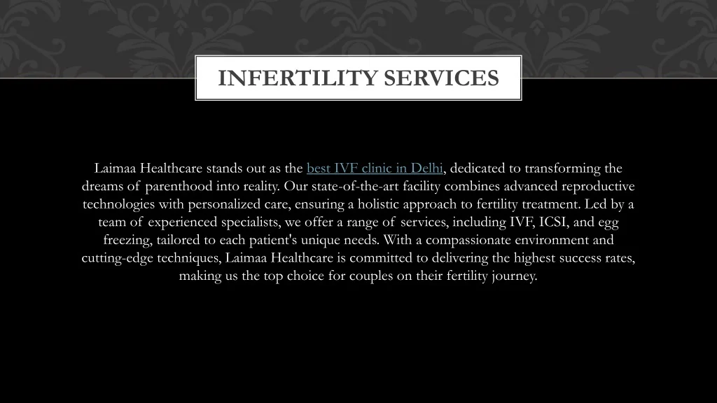 PPT - Best IVF Centre and Infertility Treatment Clinic In Delhi ...