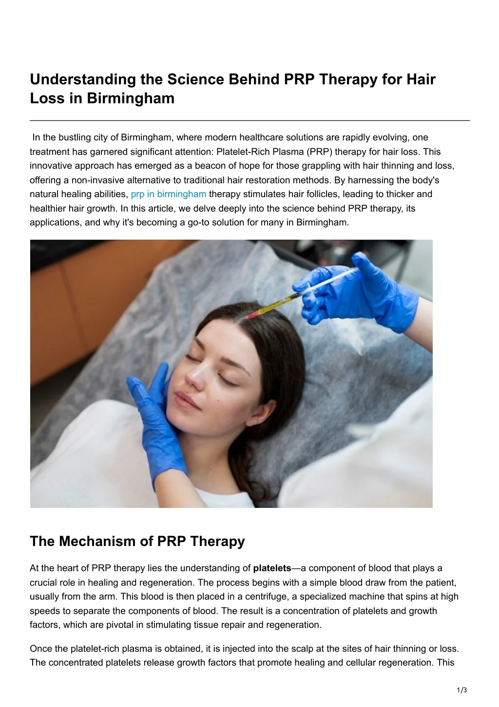 PPT - Understanding the Science Behind PRP Therapy for Hair Loss in ...