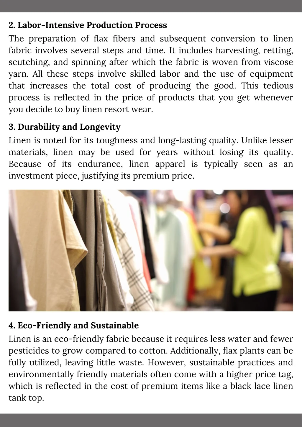 PPT - Top 6 Reasons Why Linen Clothing Can be Expensive PowerPoint ...