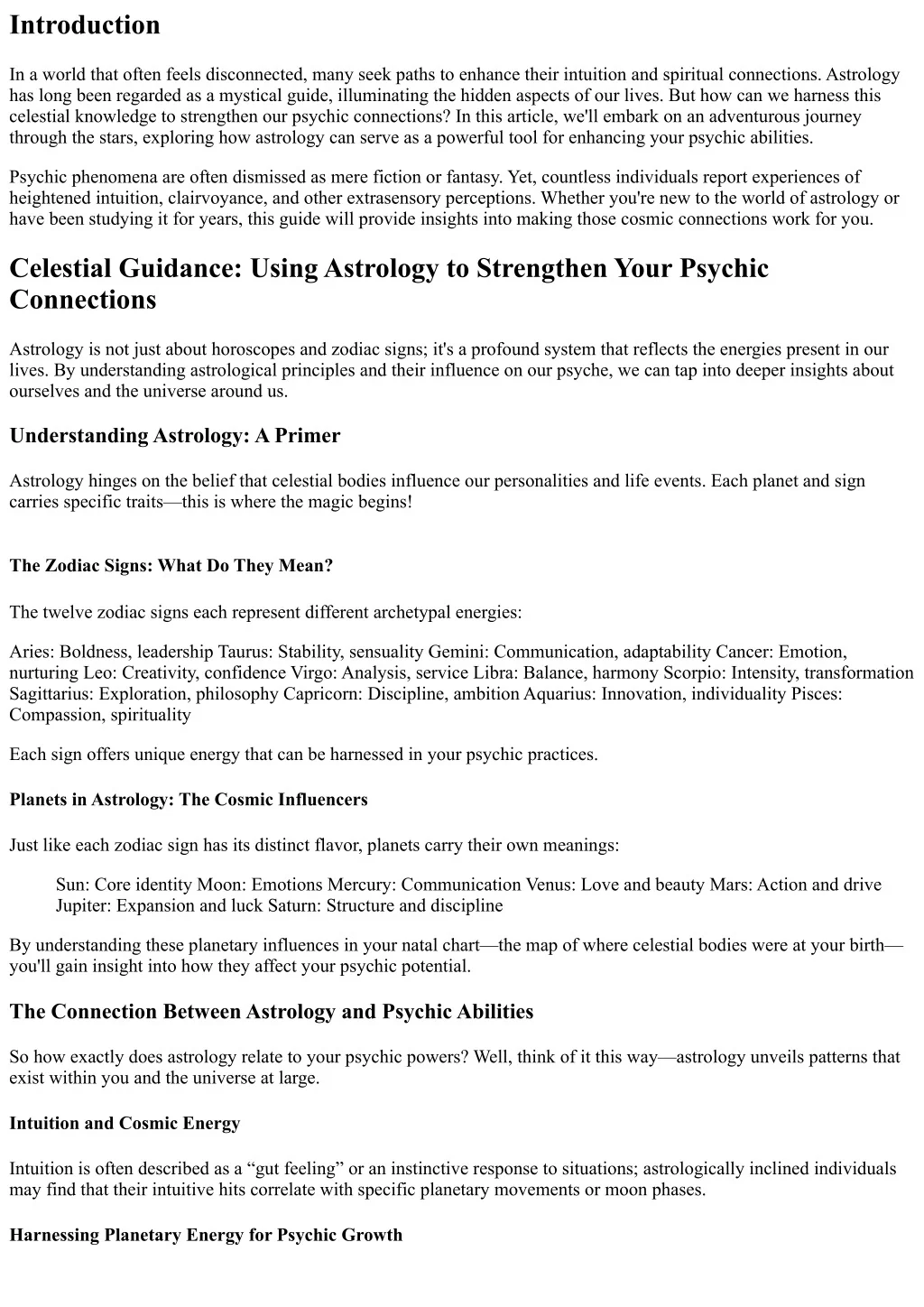PPT - Celestial Guidance: Using Astrology to Strengthen Your Psychic ...