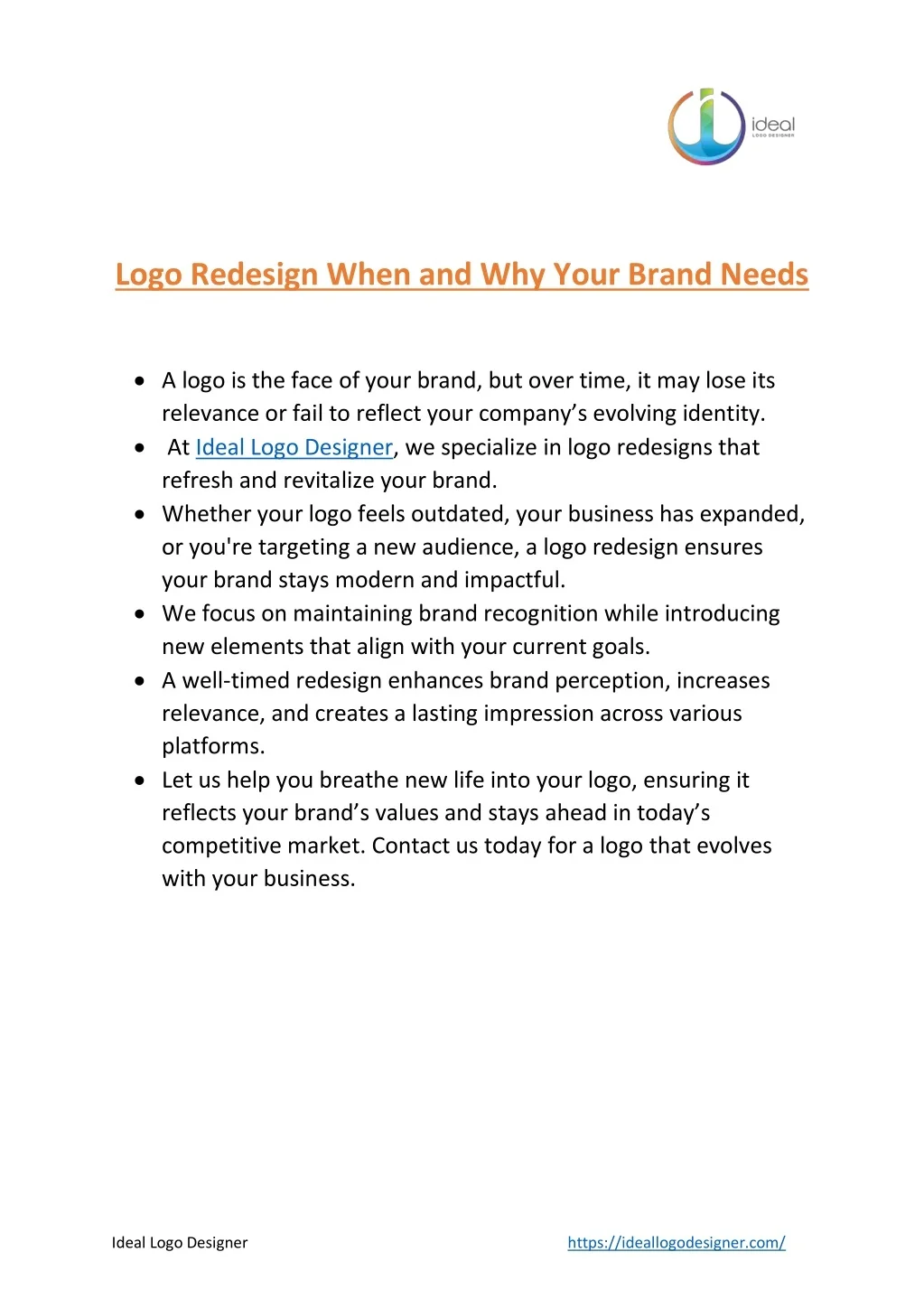 PPT - Revitalize Your Brand|Expert Logo Redesign by Ideal Logo Designer ...