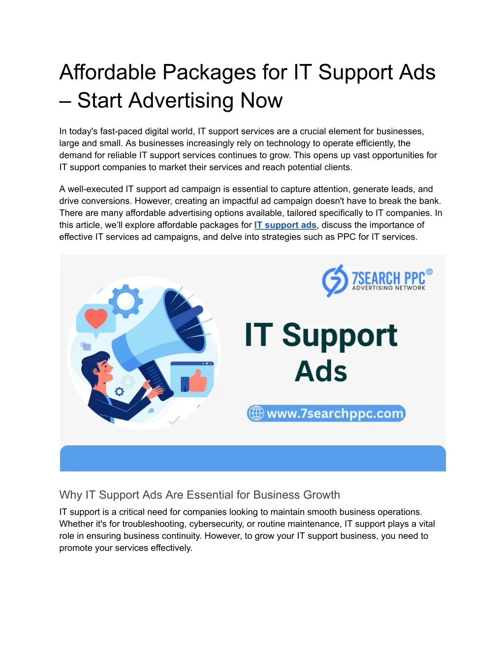 PPT - Affordable Packages for IT Support Ads – Start Advertising Now ...