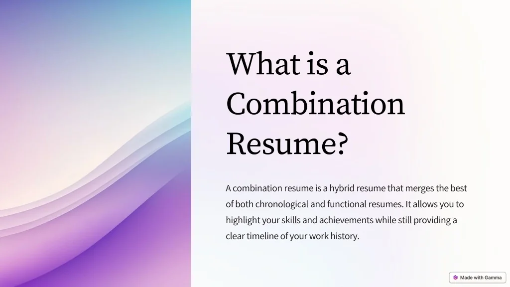 PPT - What is a Combination Resume? How to Craft the Perfect Hybrid ...