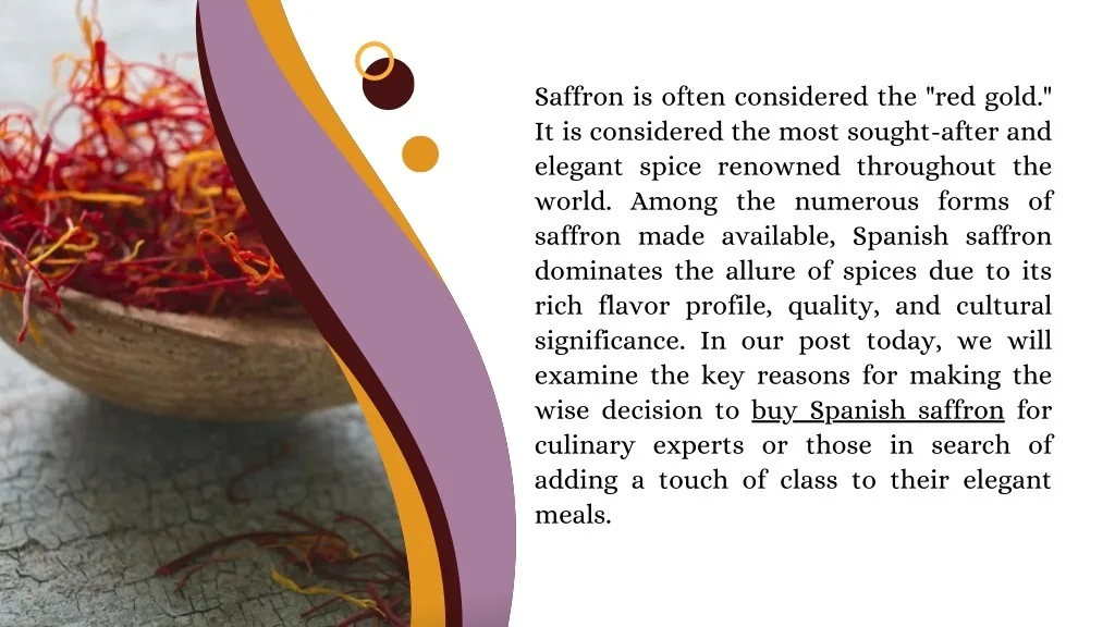 PPT - Essential Reasons to Buy Spanish Saffron Today PowerPoint ...
