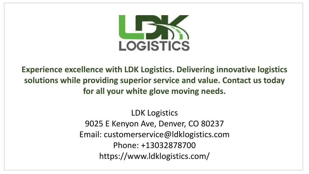 PPT - Delivering Innovative Logistics Solutions PowerPoint Presentation ...