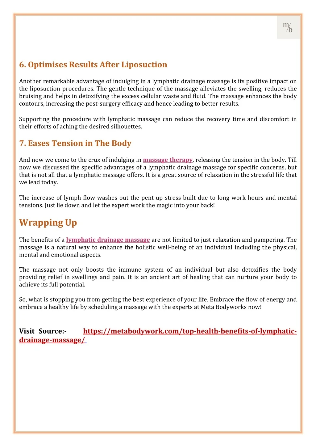 PPT - Top Health Benefits of Lymphatic Drainage Massage PowerPoint ...