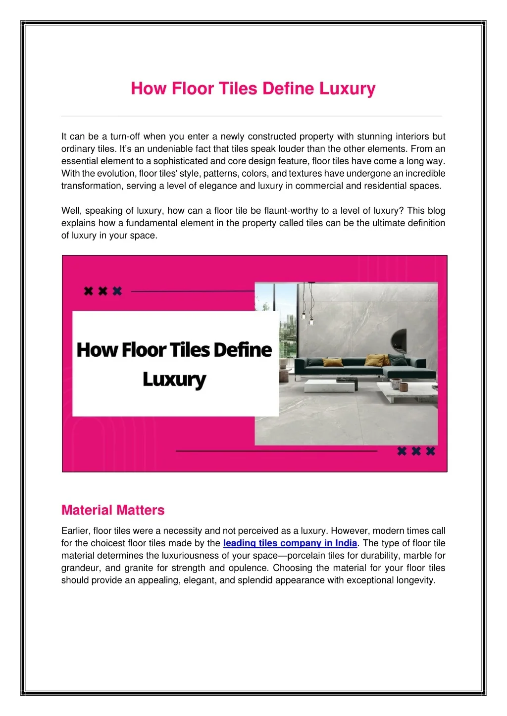 PPT - How Floor Tiles Define Luxury PowerPoint Presentation, free ...