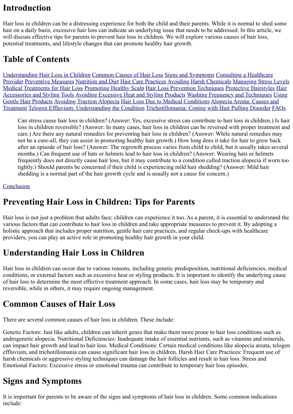 PPT - Preventing Hair Loss in Children: Tips for Parents PowerPoint ...