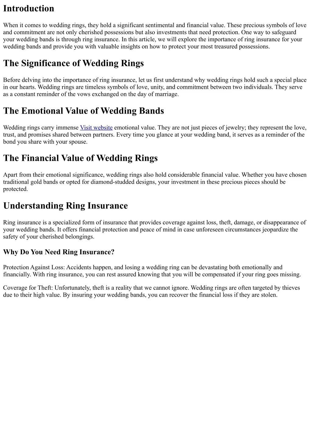 PPT - The Importance of Ring Insurance for Your Wedding Bands ...