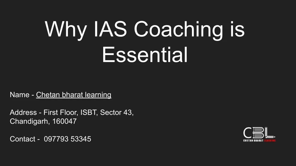 PPT - Why IAS Coaching is Essential PowerPoint Presentation, free ...