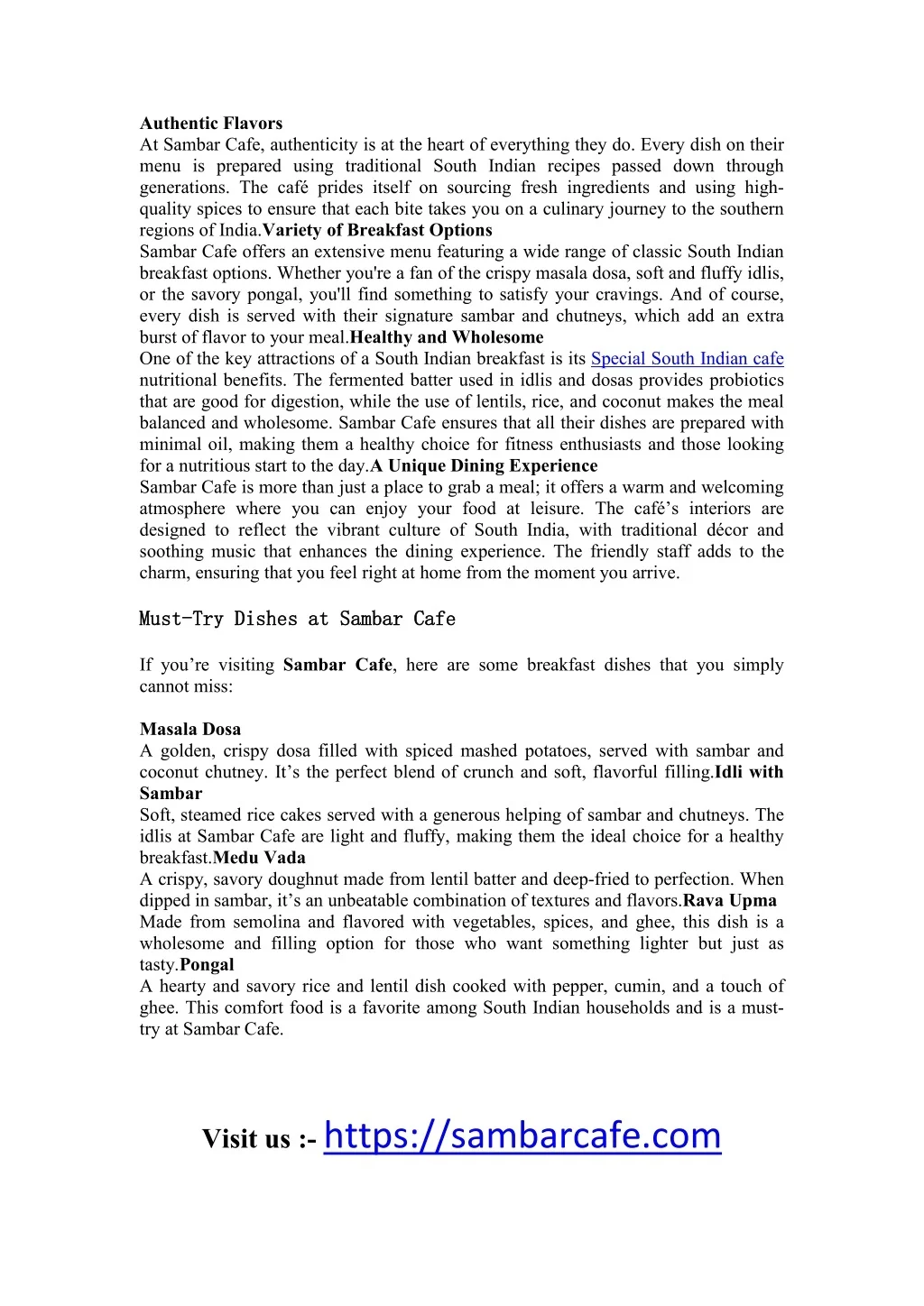 PPT - Top South Indian Café for an Authentic Breakfast Experience ...