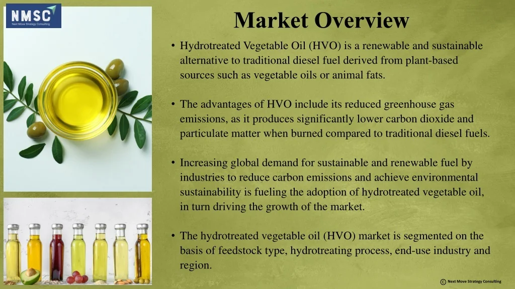 PPT - Hydrotreated Vegetable Oil (HVO) Market: A Renewable Future for ...