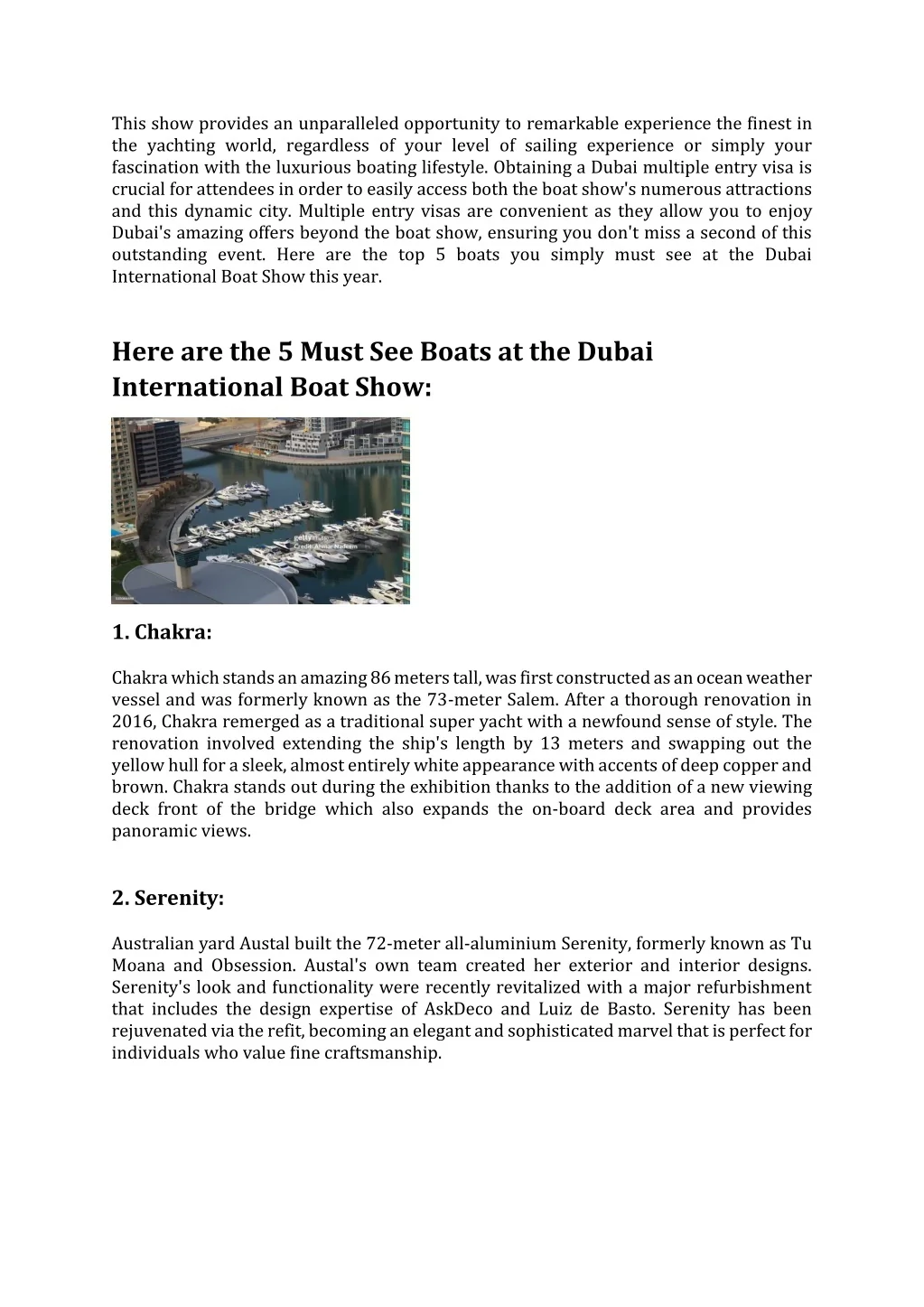 PPT - 5 Must See Boats at the Dubai International Boat Show PowerPoint ...