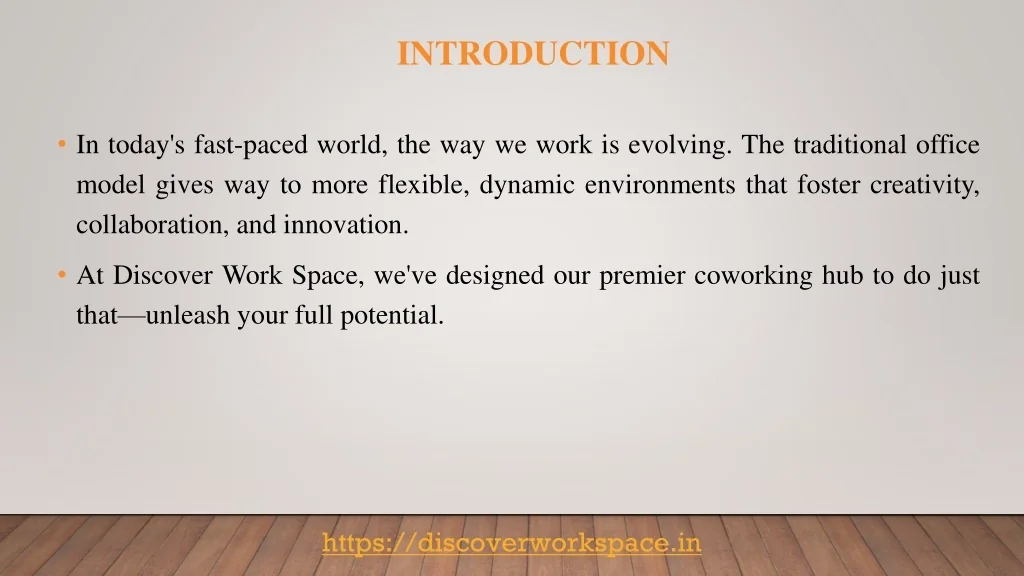 PPT - Unleash Your Potential Discover Work Space's Premier Coworking ...