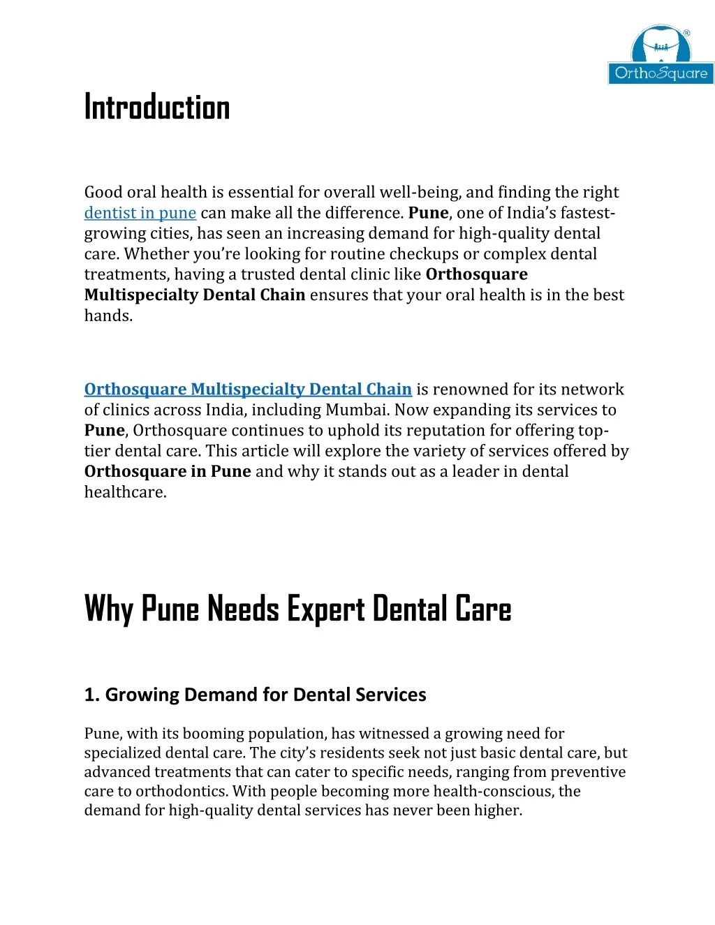 PPT - Orthosquare - Your friendly neighborhood dentist in Pune ...