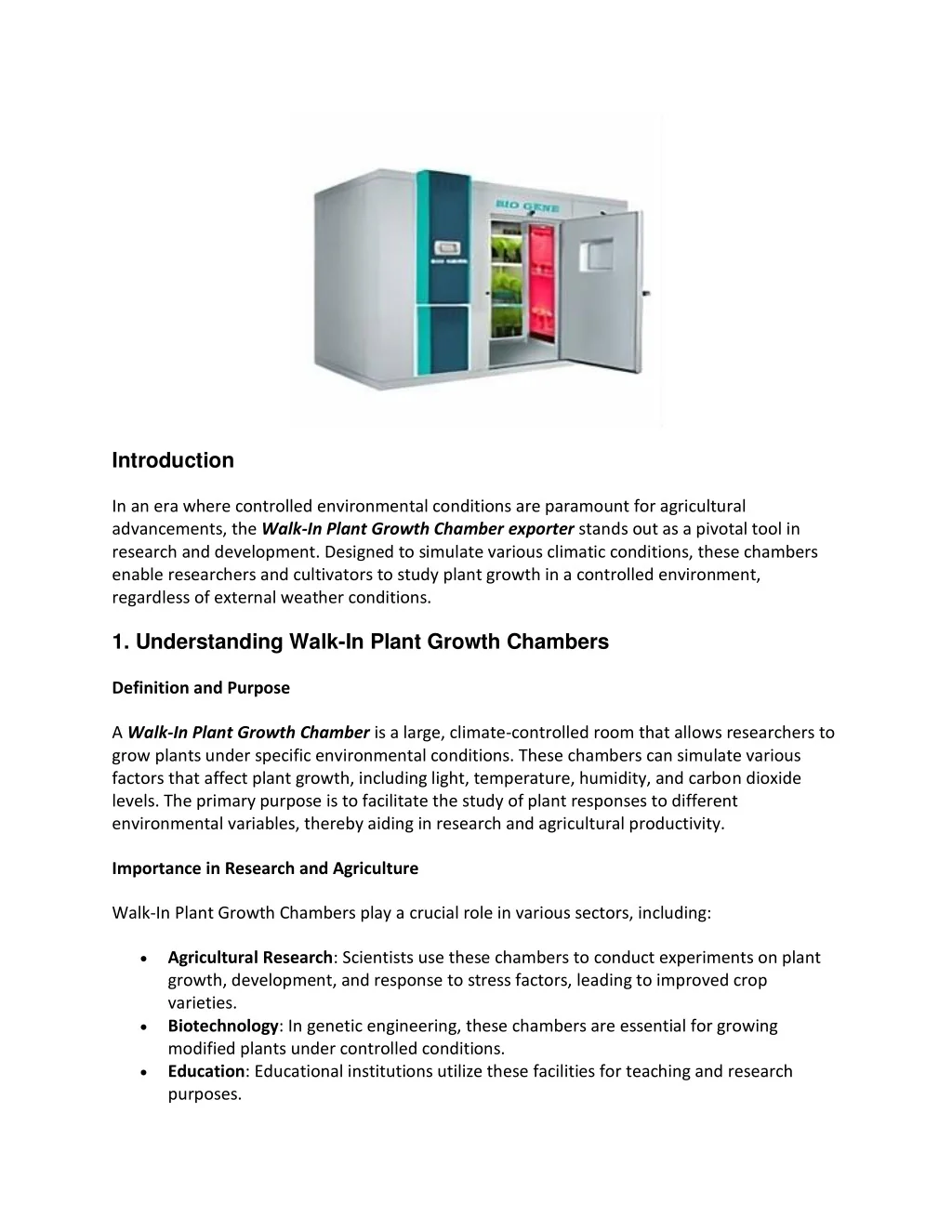 PPT - Walk-In Plant Growth Chamber Exporter PowerPoint Presentation ...